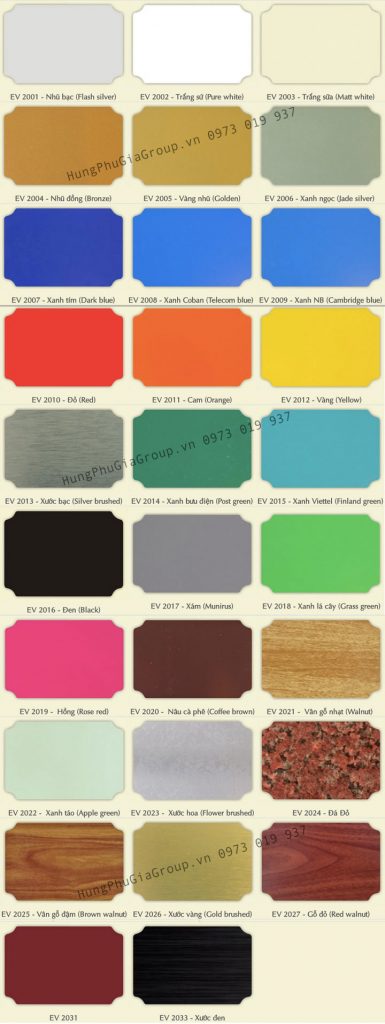 Tấm Alu ALCOREST trong nhà - Thông số & Bảng giá